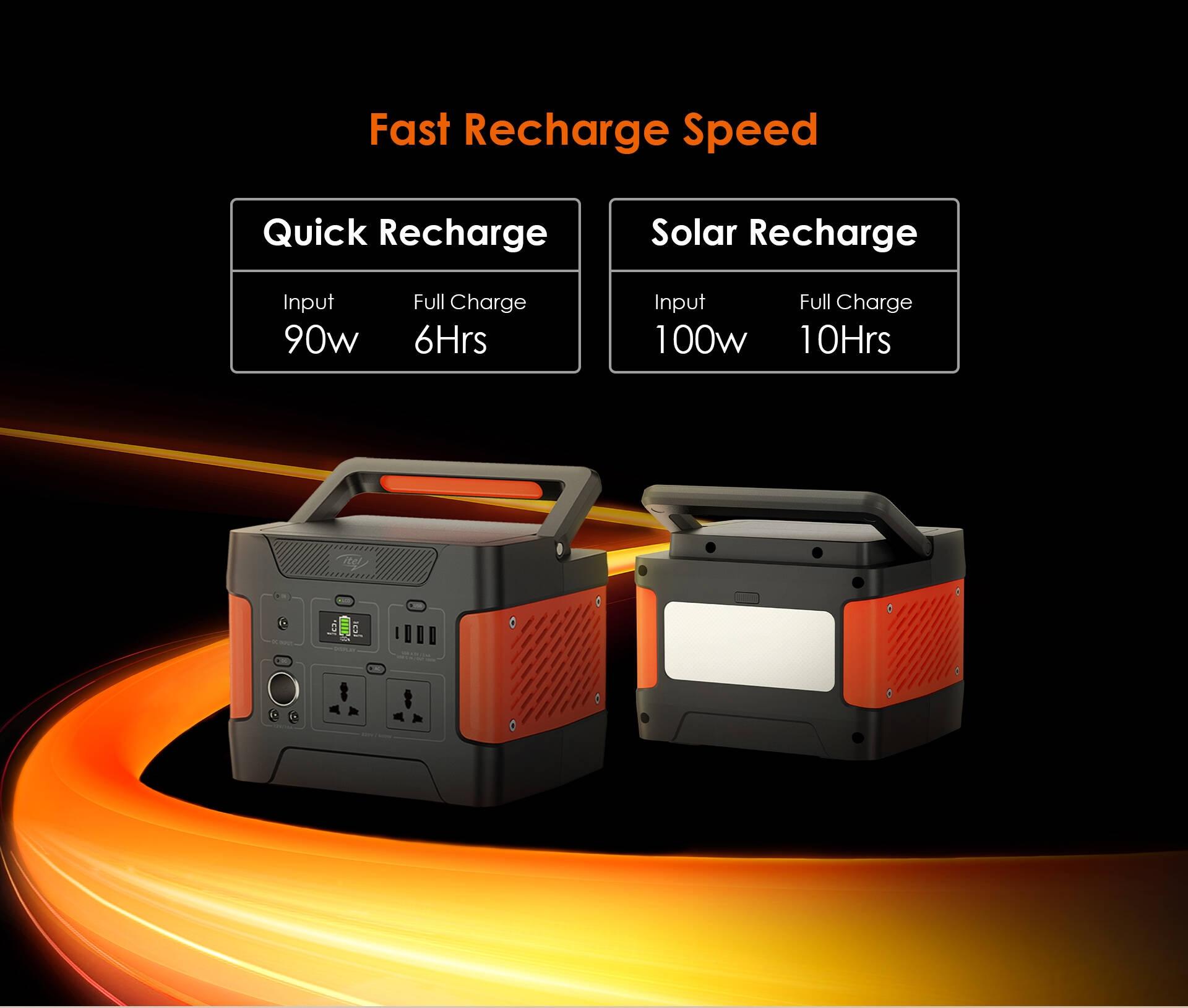 itel 600W Solar Generator: Portable Power for Home, Outdoors